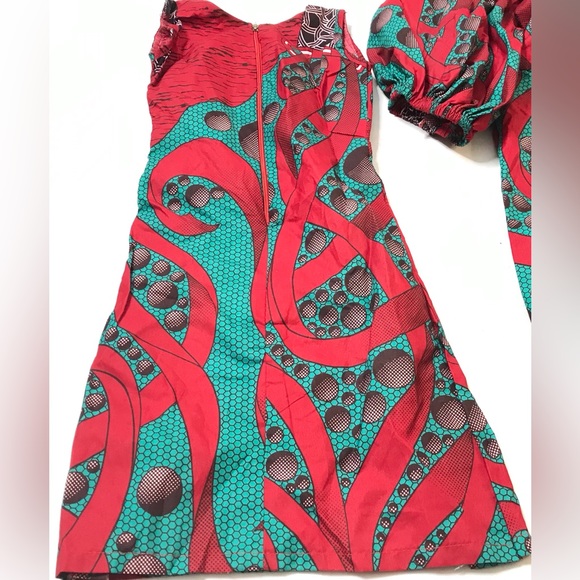 Dresses | Girls Size 5 Dress Handmade African Print Ankara Aline Flare ...